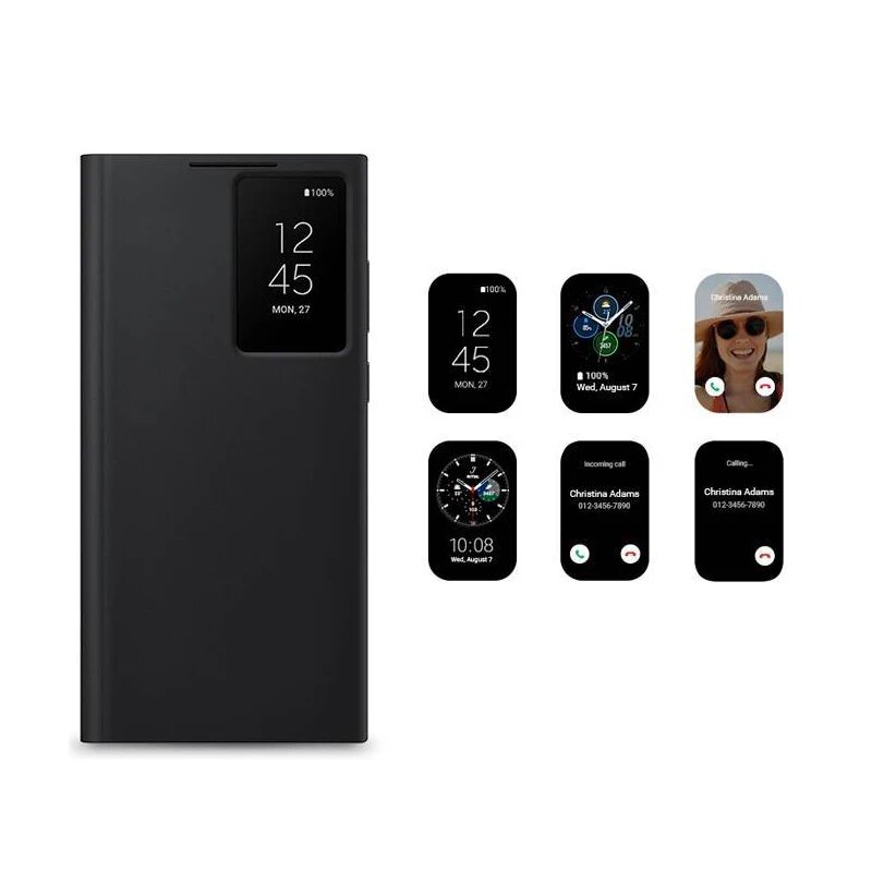 Оригинальный чехол для Samsung Galaxy S22 Ultra Clear View для Galaxy S22Ultra Smart View Black