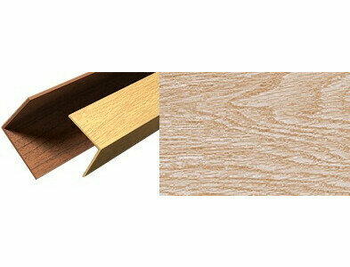 Угол панельпласт, ПВХ, размер 40х40 мм, 2.7 м, цвет дуб беленый