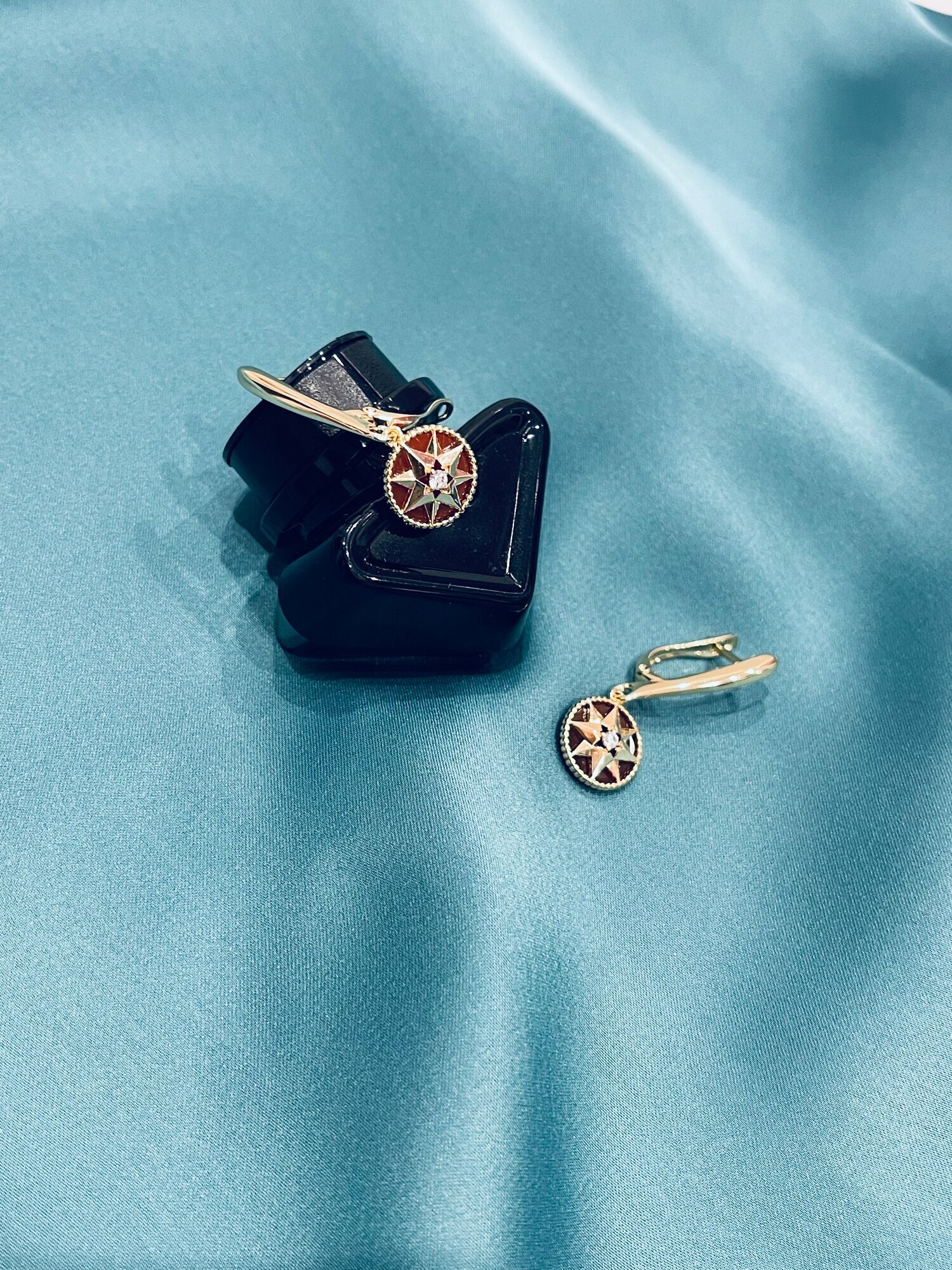 Серьги с подвесками Jewellery by Marina Orlova, сердолик, размер 30 мм, коричневый — фото 1