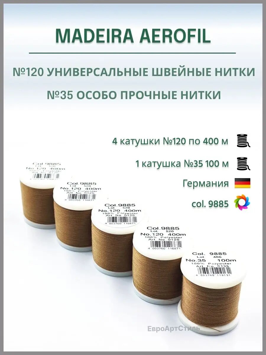 Набор ниток для шитья и отстрочки Aerofil