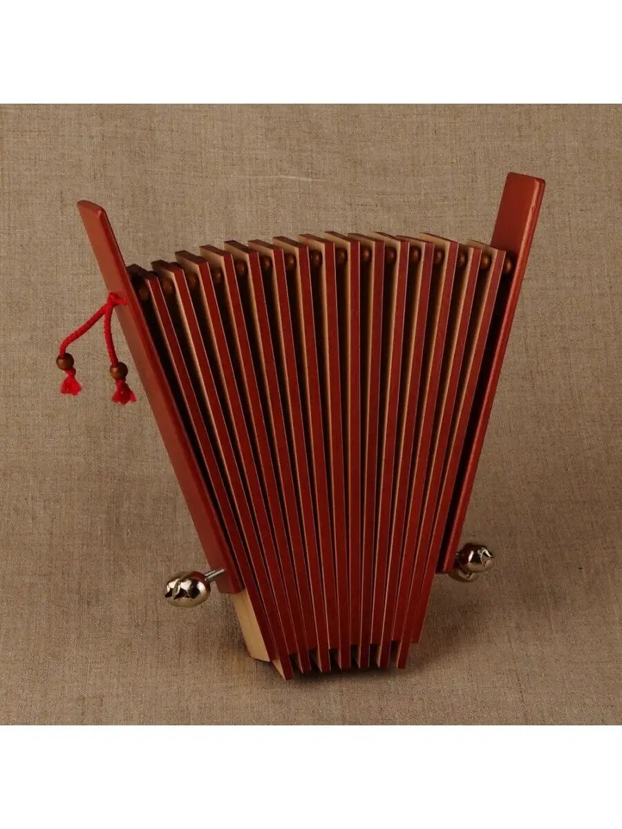 Трещотка пластинчатая большая с бубенцами