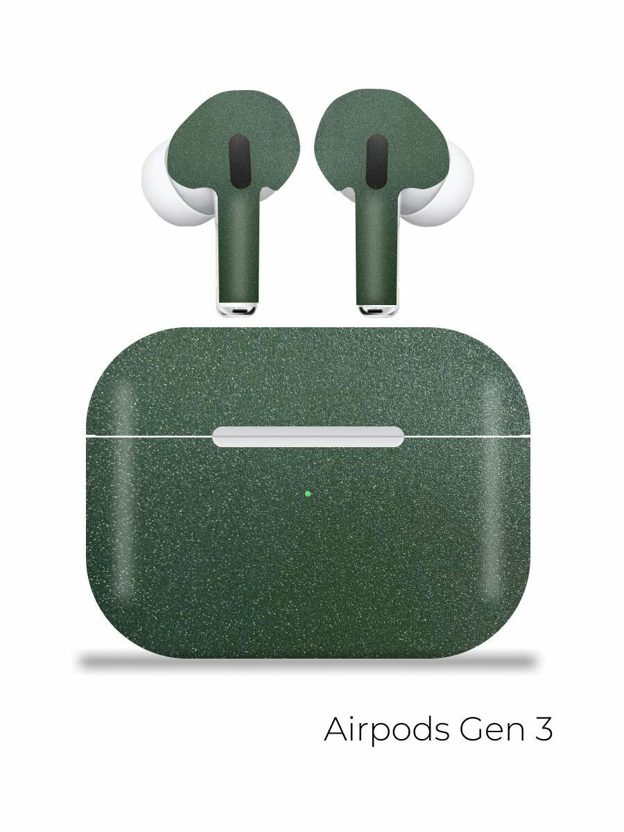 Защитная пленка для Apple AirPods 3 для кейса с алмазной крошкой