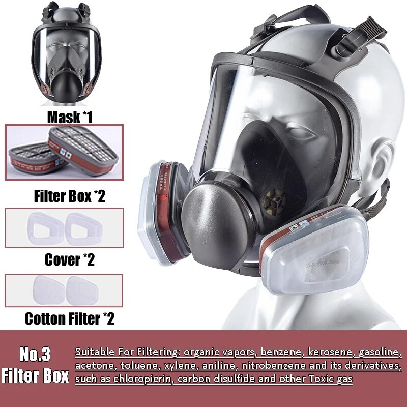 ELESESAFE 6800 Полный лицевой респиратор, Mask No3