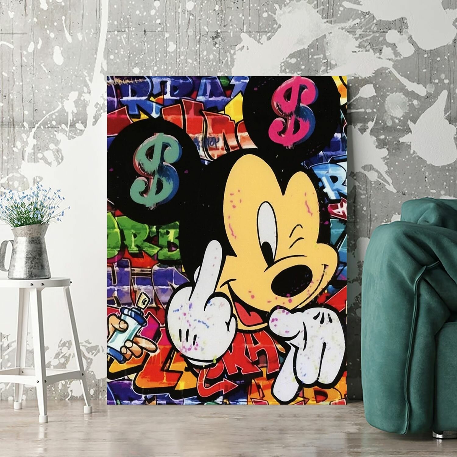 Картина на стену граффити, уличное искусство, 40х60 см.