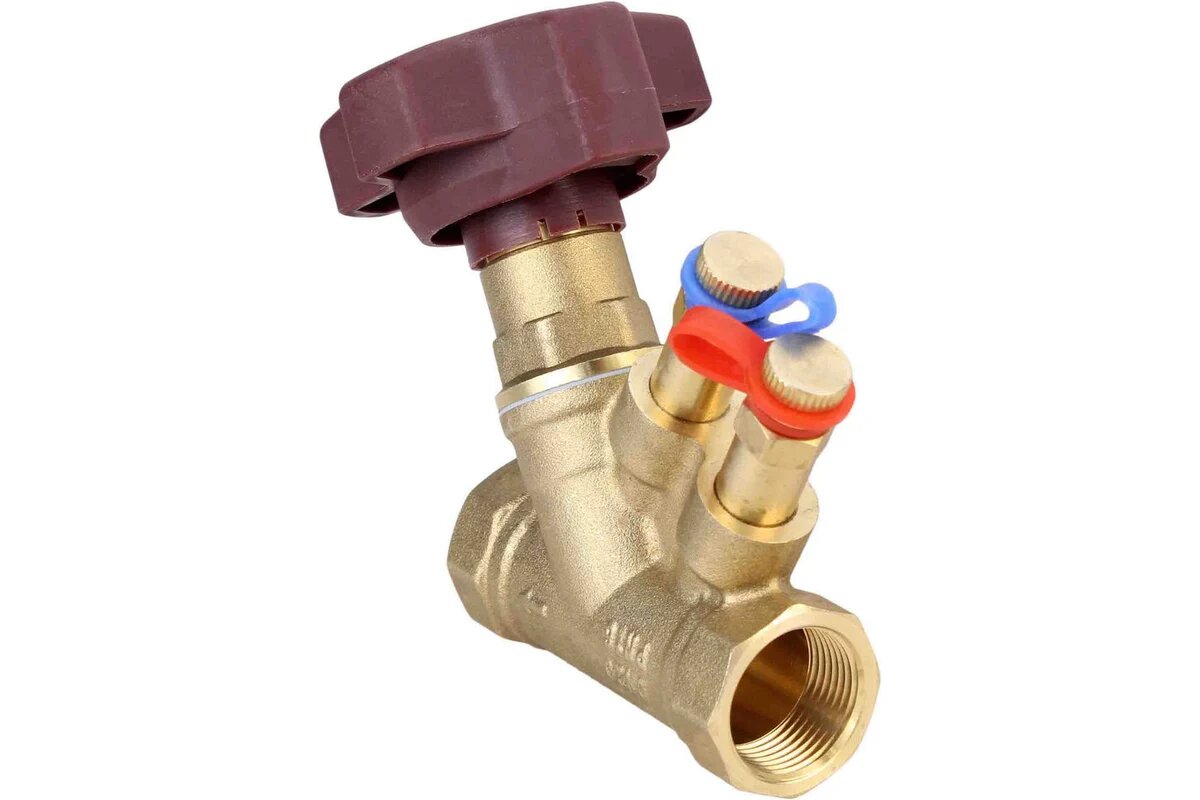 DN.ru Клапан балансировочный латунный КБЛР-025-16 усиленный Ду25 Ру16 муфтовый D080-00504