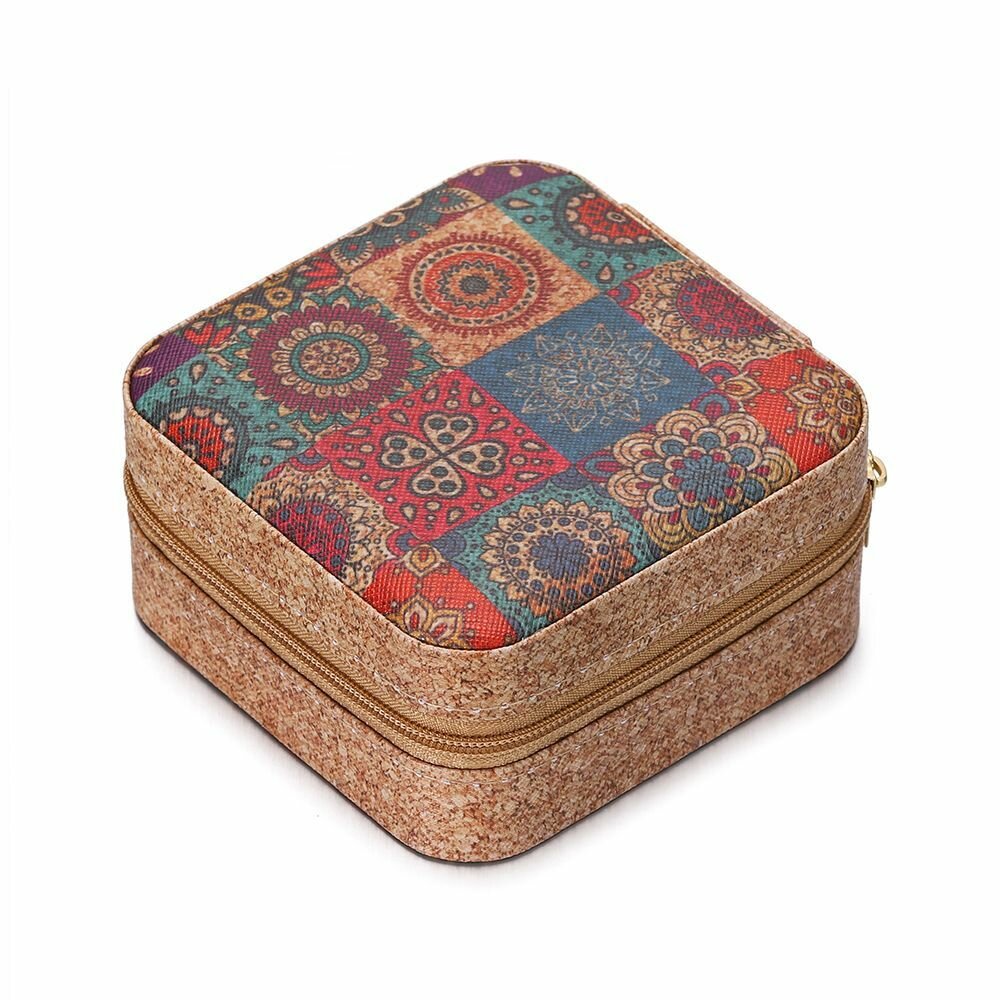 Стильная шкатулка для украшений 10x10 см - компактный органайзер для колец, сережек и браслетов, удобное хранение бижутерии