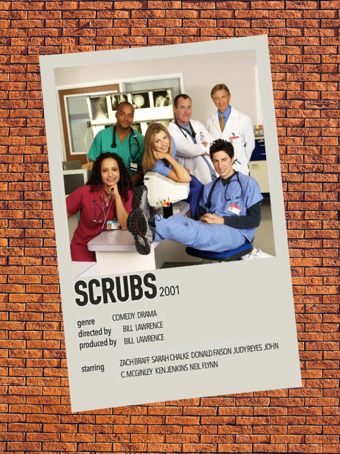 Постер "Клиника" в стиле "полароид", формат А3, 297 х 420 мм, глянцевый