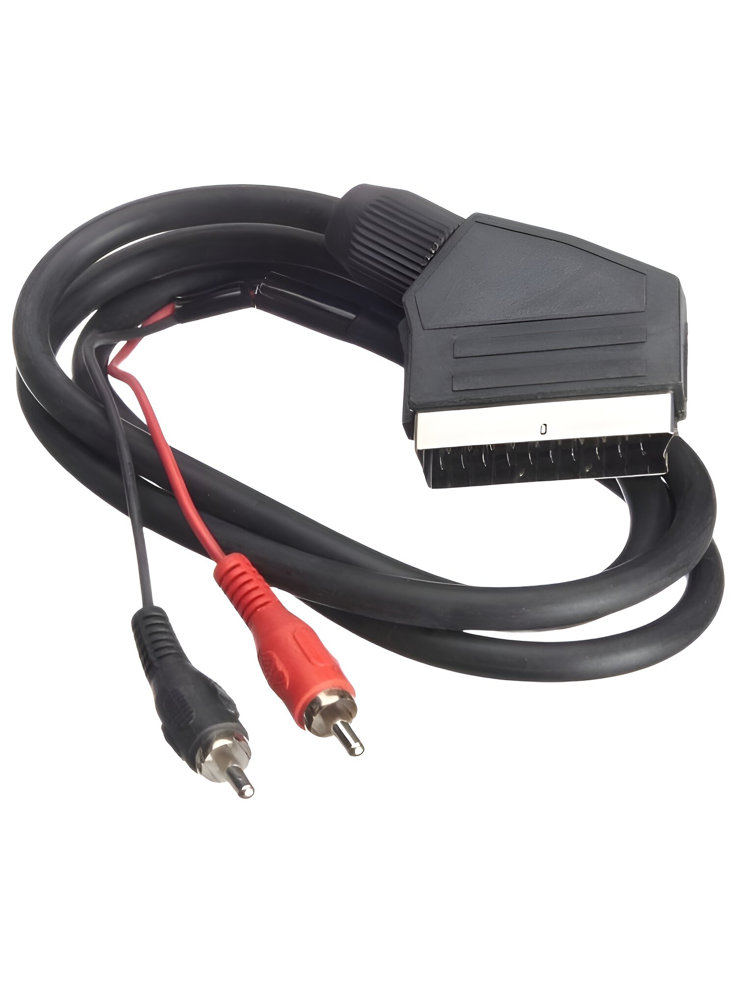 Шнур аудио-видео: SCART (21 pin)-2RCA ( длина 1.2 м, литой), Netko