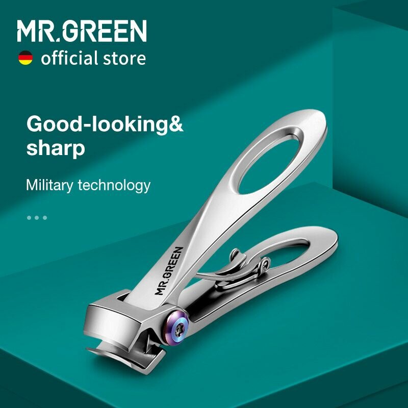 MR.GREEN машинка для стрижки ногтей из нержавеющей стали с широким горлышком, толстая твердая машинка для стрижки ногтей на ногах, инструмент для маникюра