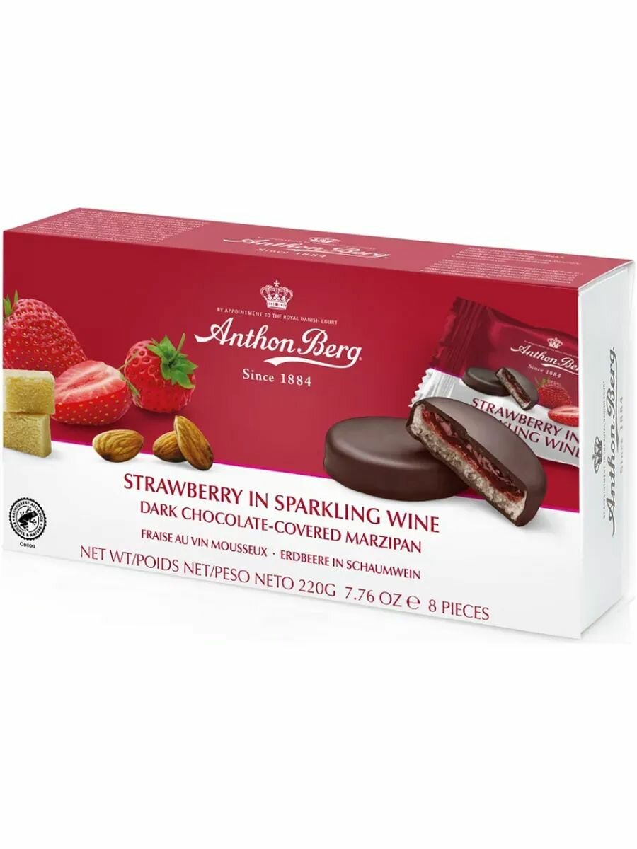 Anthon Berg Клубника в шампанском шоколадные конфеты 220 г