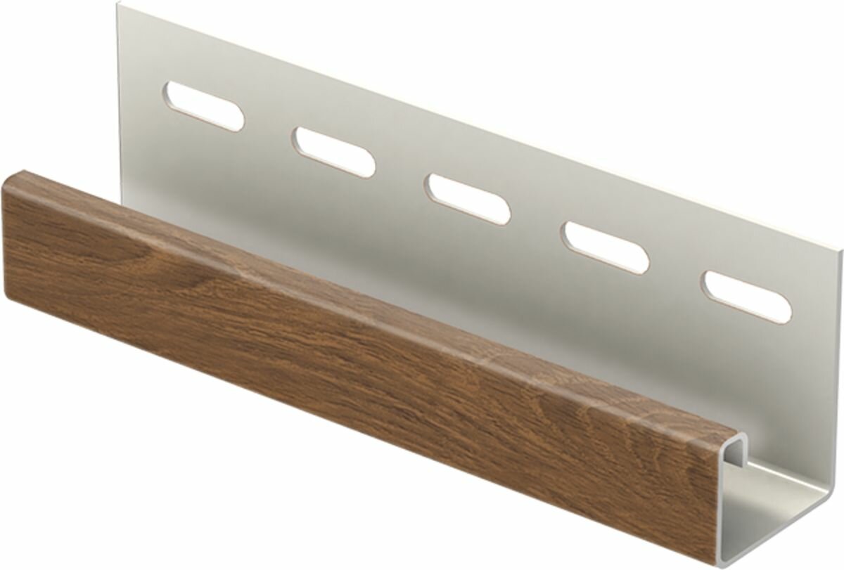 Ю-пласт J-планка (j-профиль) к софиту PRO, дуб золотой, 1 шт