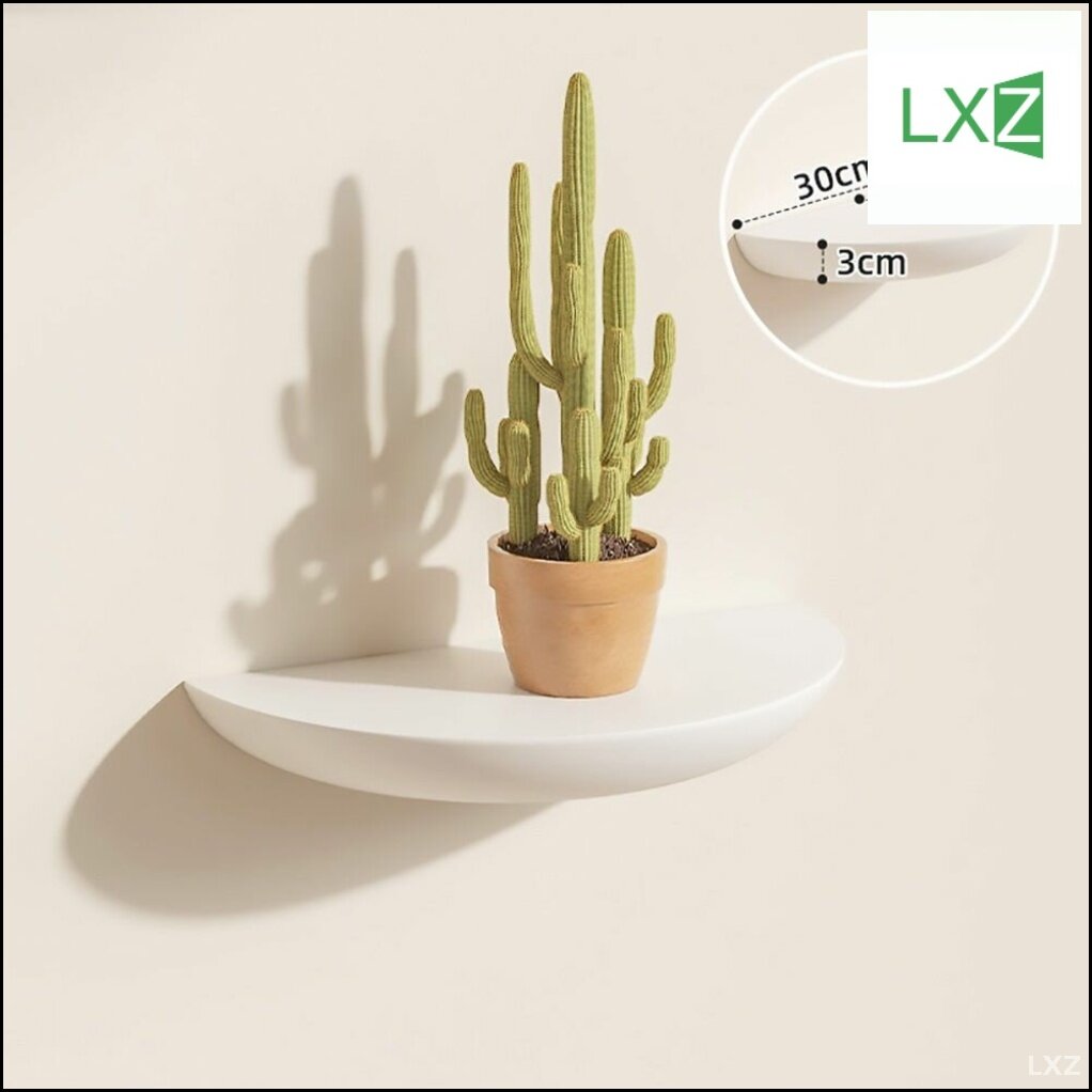 Эксклюзивный настенный полукруг 30 см белый