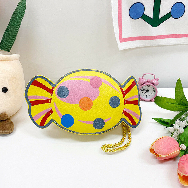 Cute lightweight pu candy bag for girls bright colors perfect for daily outfits