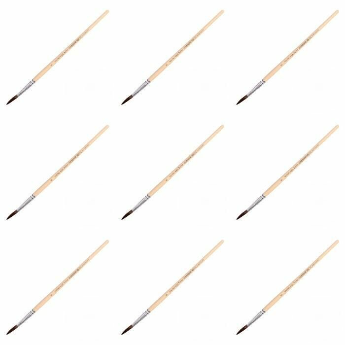 Alingar Кисть для рисования №6, Белка, 9 шт