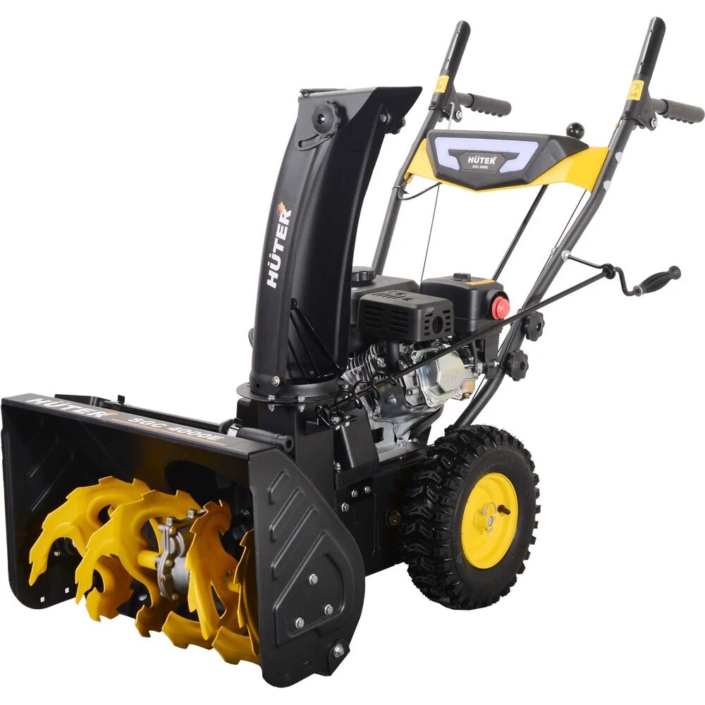 Снегоуборщик Huter SGC 4000E 70/7/14, самоходный, двухступенчатый шнек, ручной/электрический стартер