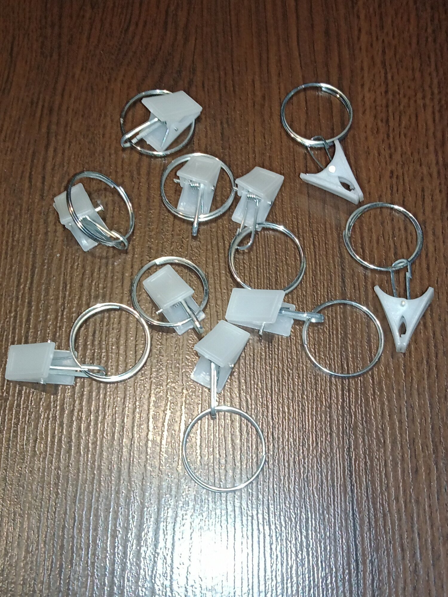 Зажимы для штор с кольцом, 20 шт.