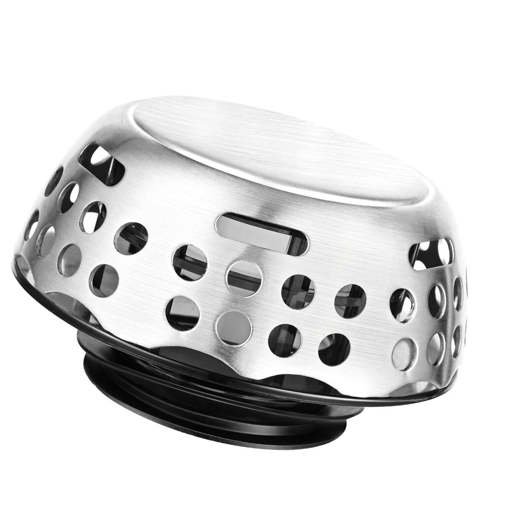 Пробка Для Слива ванны В ванной Комнате Из Нержавеющей Стали, Предотвращающая Засорение, Улавливатель волос, Отскакивающий Фильтр, Устойчивый к коррозии, Простой в установке