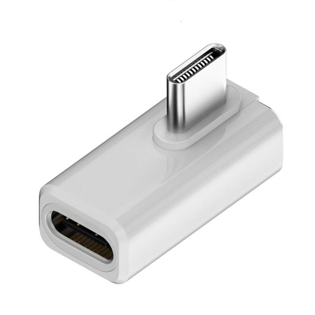 USB 4.0 Адаптер 240W 80Gbps 8K@60Hz для Thunderbolt4/5, Белый - Средний изгиб