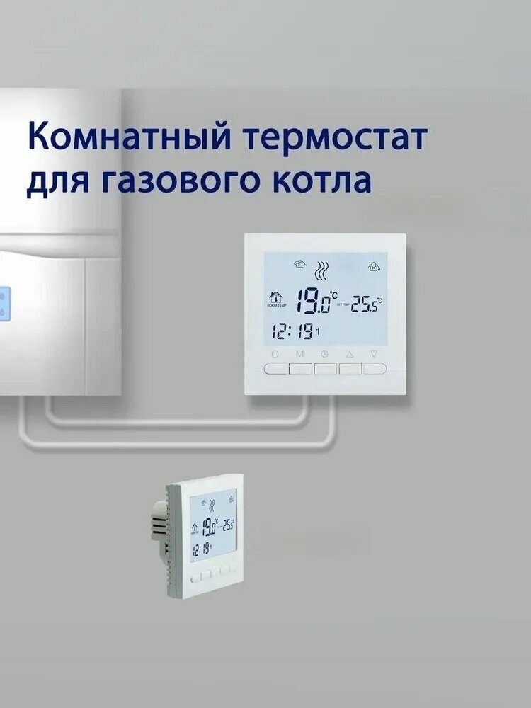 Терморегулятор/термостат до 600Вт Для водопровода, Для электрического котла, слоновая кость