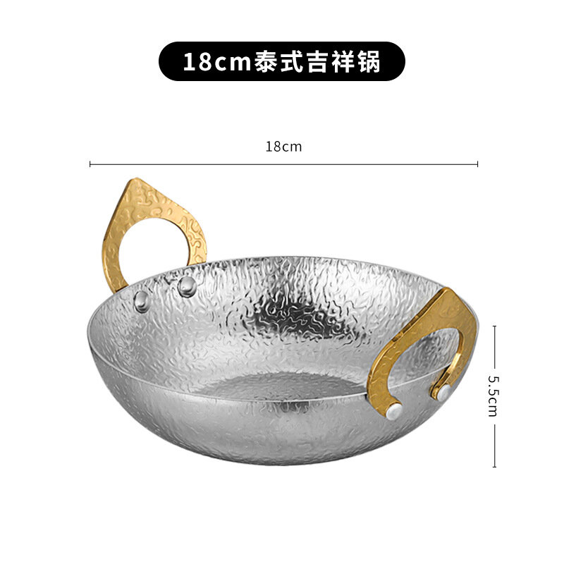 Набор для приготовления супа Том Ям с морепродуктами в тайском стиле, посуда из нержавеющей стали 304, спиртовая горелка для сухого супа.