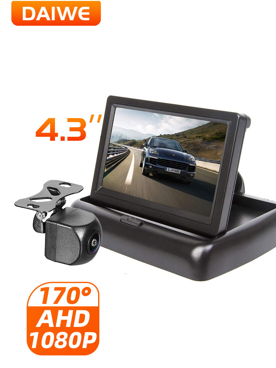 AHD автомобильный монитор с 4,3-дюймовым HD-дисплеем, разрешением 480x272