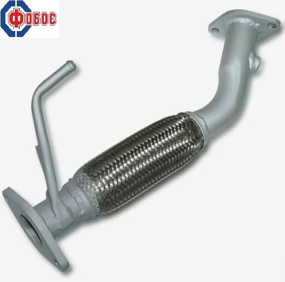 Труба приемная Hyundai Solaris KIA Rio с гофрокомпенсатором фобос 30900, Габариты (ШхВхГ): 200x120x475