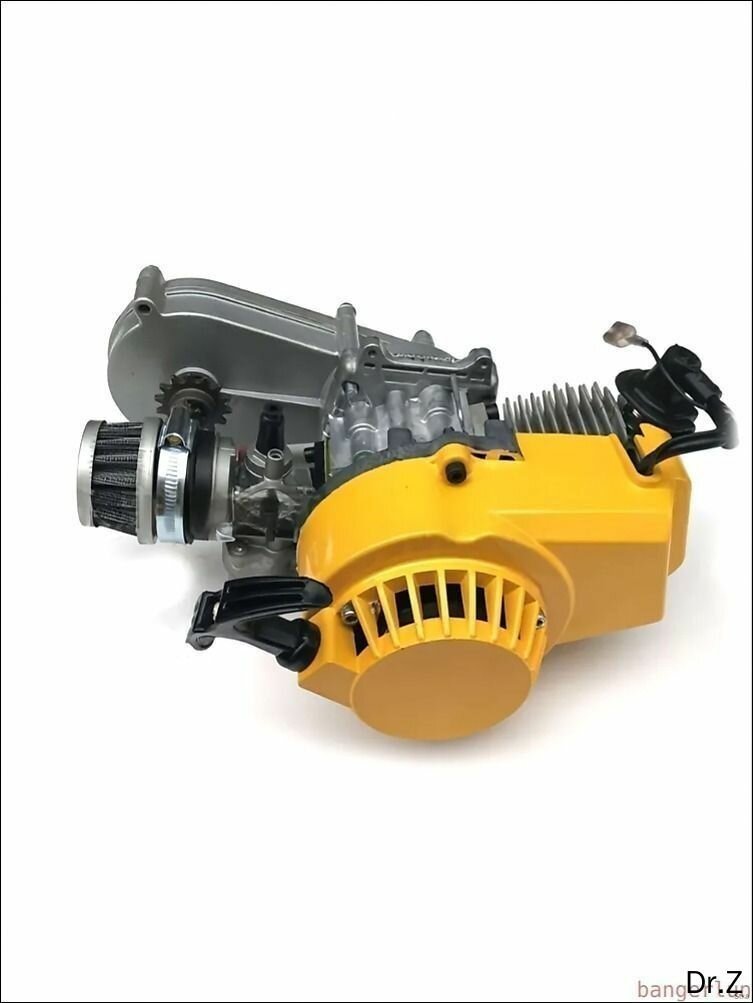 Двигатель 49CC, 2-тактный, одноцилиндровый, воздушного охлаждения, для мини-мотоцикла, скутера, питбайка (запчасть, двигатель)