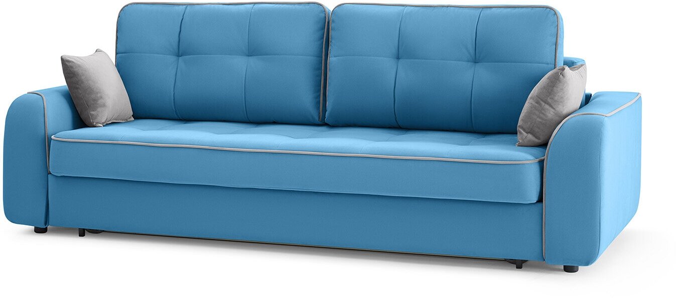 Диван-кровать DREAMART Уэльс, прямой, 246х99х100 см, пантограф, цвет синий