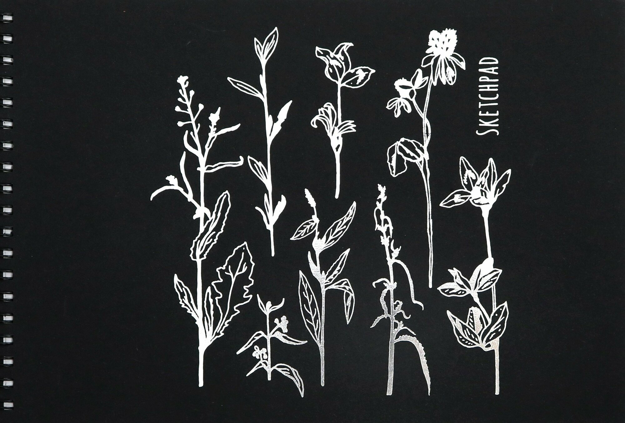 Скетчпад "Цветочные мотивы" (20 листов, 250х170 мм, спираль) (СПСФ52037)