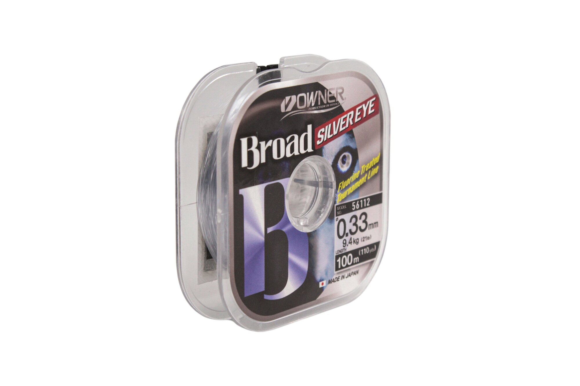 Owner Broad silver eye леска 100 м, диаметр 0,33 мм, прочная монолеска для ловли щуки