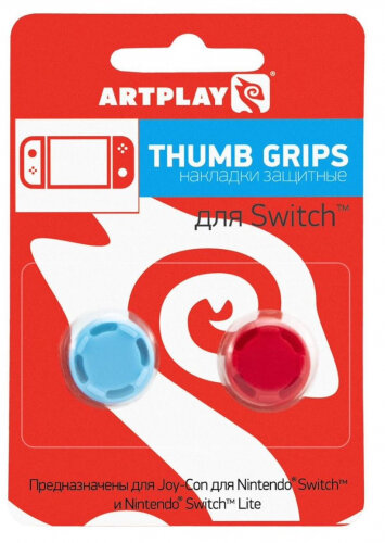 Накладки Artplays Thumb Grips Pro for Joycon для Nintendo Switch красные/синие