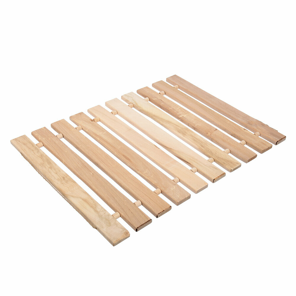 Коврик для бани и сауны дерев. 46*35 см, липовая рейка "Банные штучки"