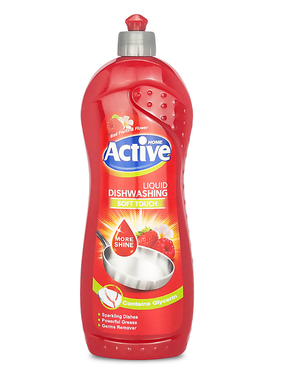 Гель для мытья посуды ACTIVE иран "Клубника и малина" 750 мл