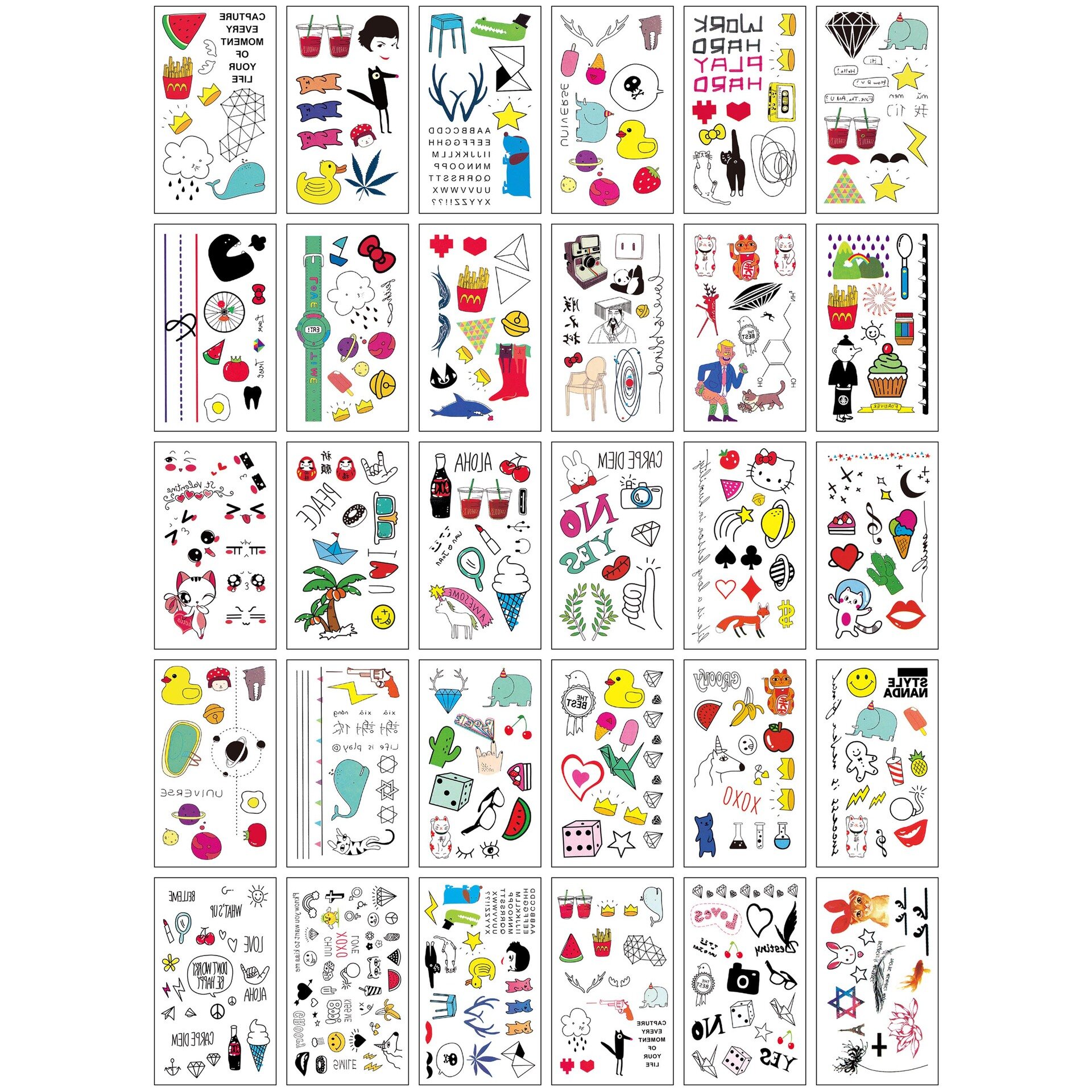 Временные татуировки-наклейки для детей с изображением традиционной китайской одежды и цветочных мотивов.