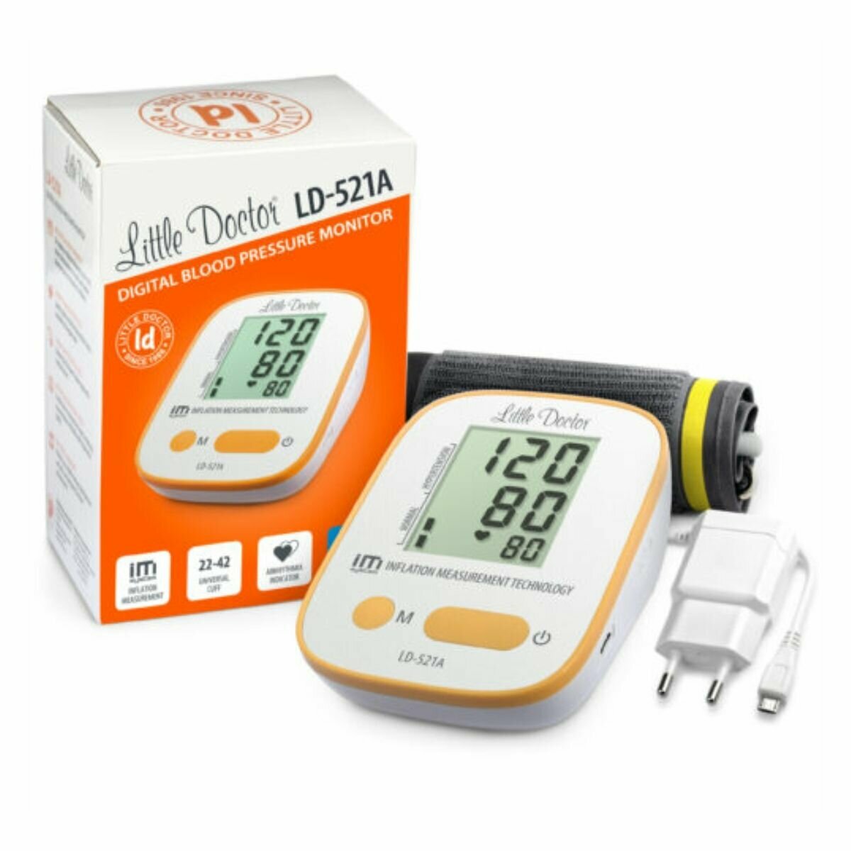 Электронный, автоматический тонометр LD-521 А (с адаптером) Little Doctor