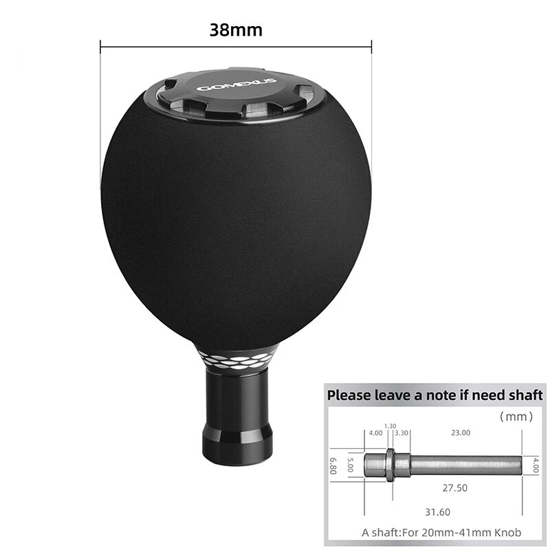 Gomexus EVA Ручка для катушек Shimano Vanford Vanquish Daiwa Luvias LT Black Silver