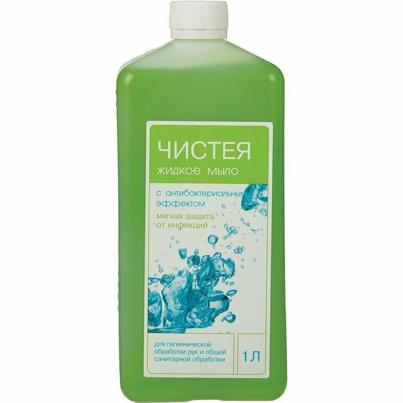 Мыло жидкое антибактериальное Чистея 1 л, 456799