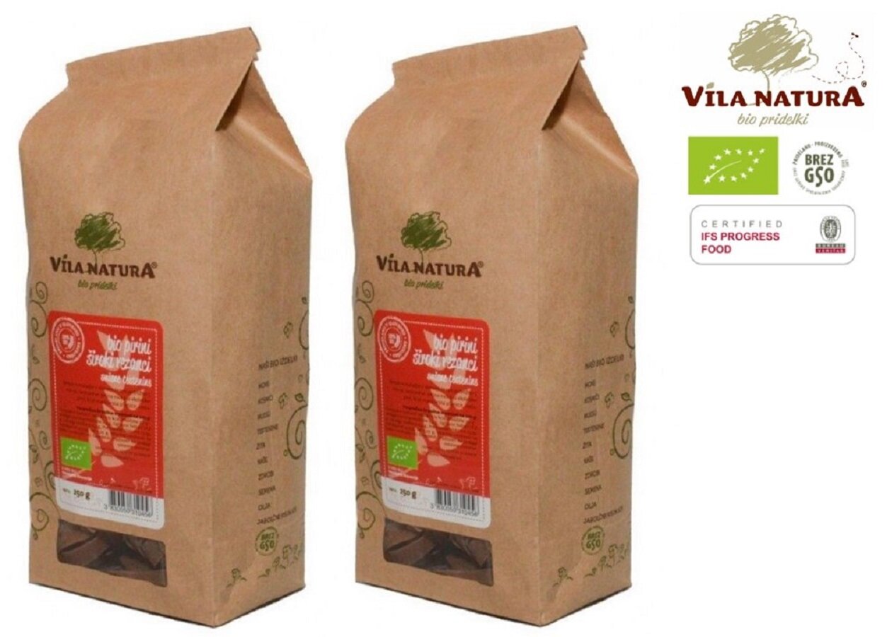 Паста лапша широкая (нуддлс) из спельты био Vila Natura Словения 2х250г