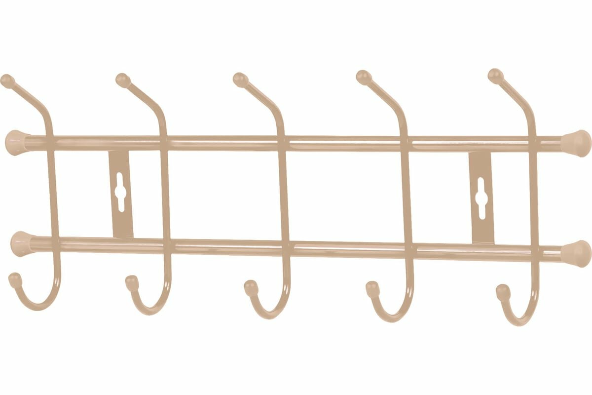 Nika НИКА Вешалка настенная ВН5 ВН5/БЖ бежевый металлик