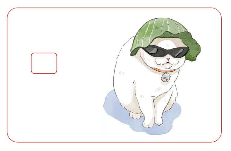 Наклейка на банковскую карту, стикер на карту, Кот