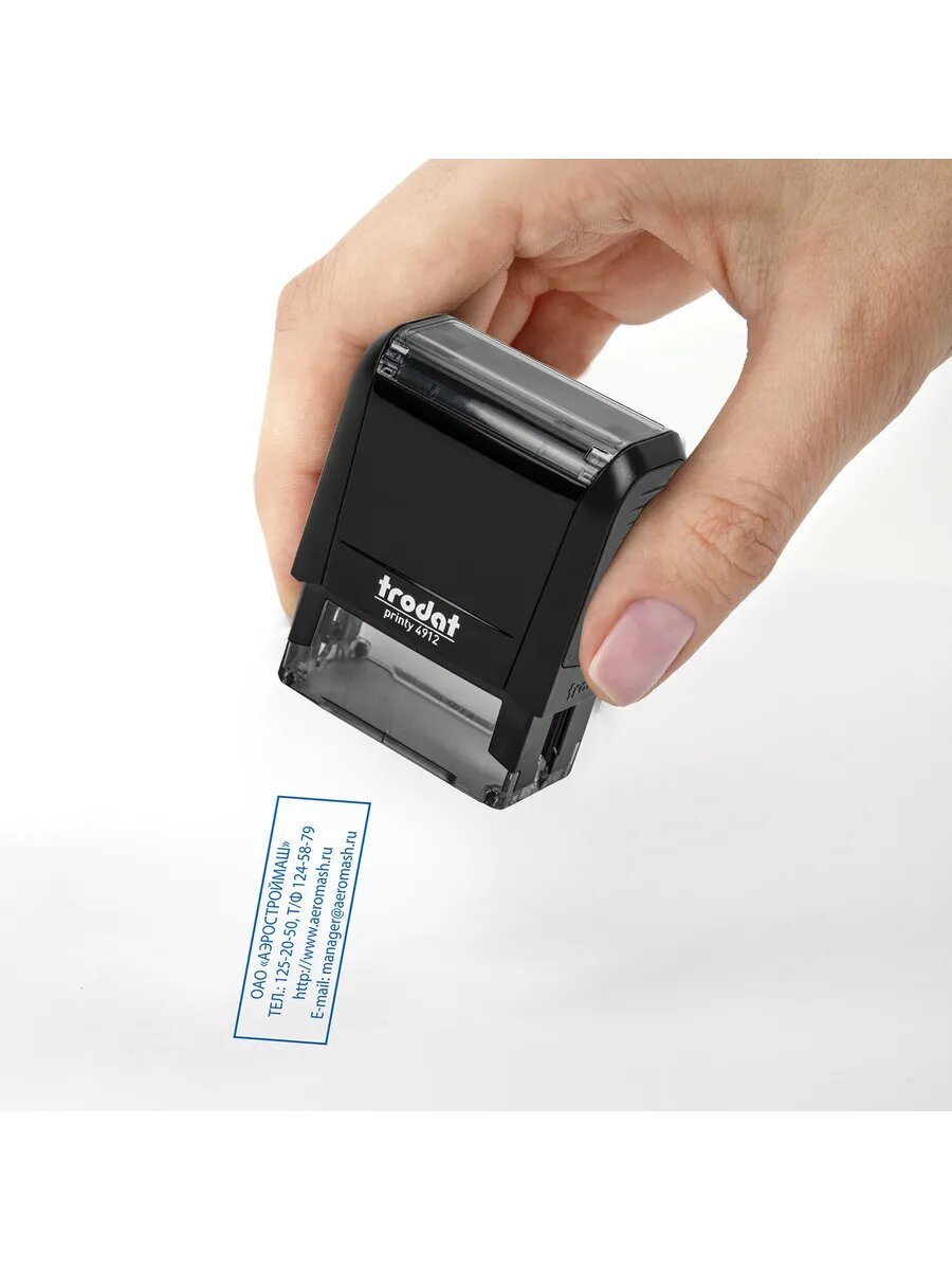 Оснастка для штампа, размер оттиска 47х18 мм, синий, TRODAT 4912 P4, подушка в комплекте