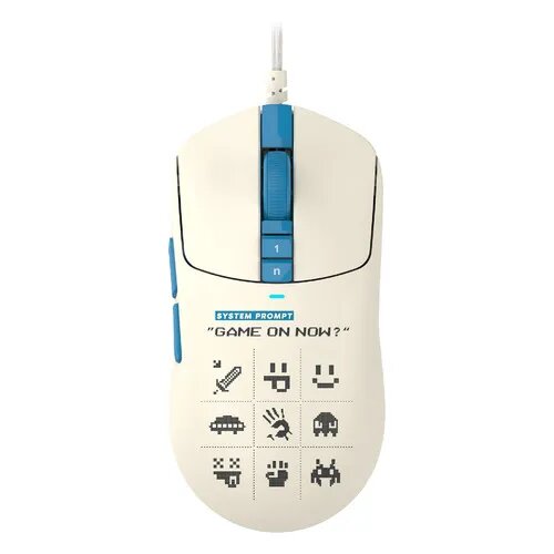 Мышь A4TECH Bloody W72 Ultra Pixels Blue, игровая, оптическая, проводная, рисунок и бежевый