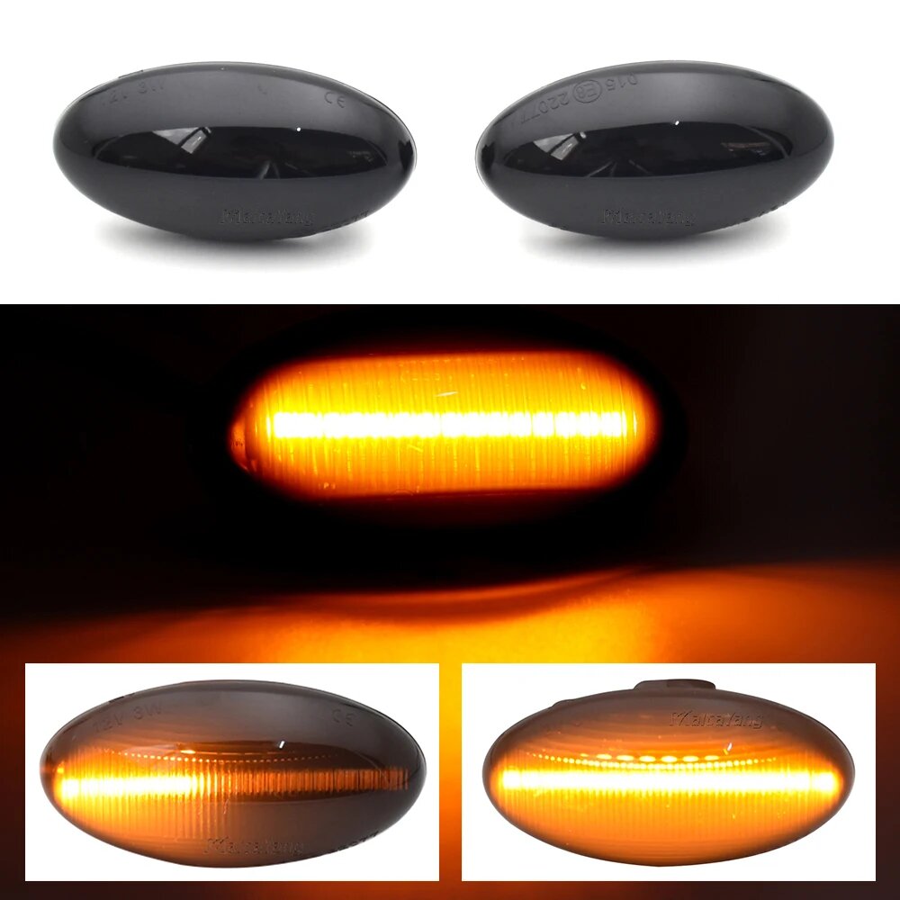 Светодиодный указатель поворота, боковой габаритный фонарь для Citroen C1 C2 C3 C5 C6 Jumpy Berlingo Dynamic для Peugeot 307 206 407 107 607 Expert High quality Black