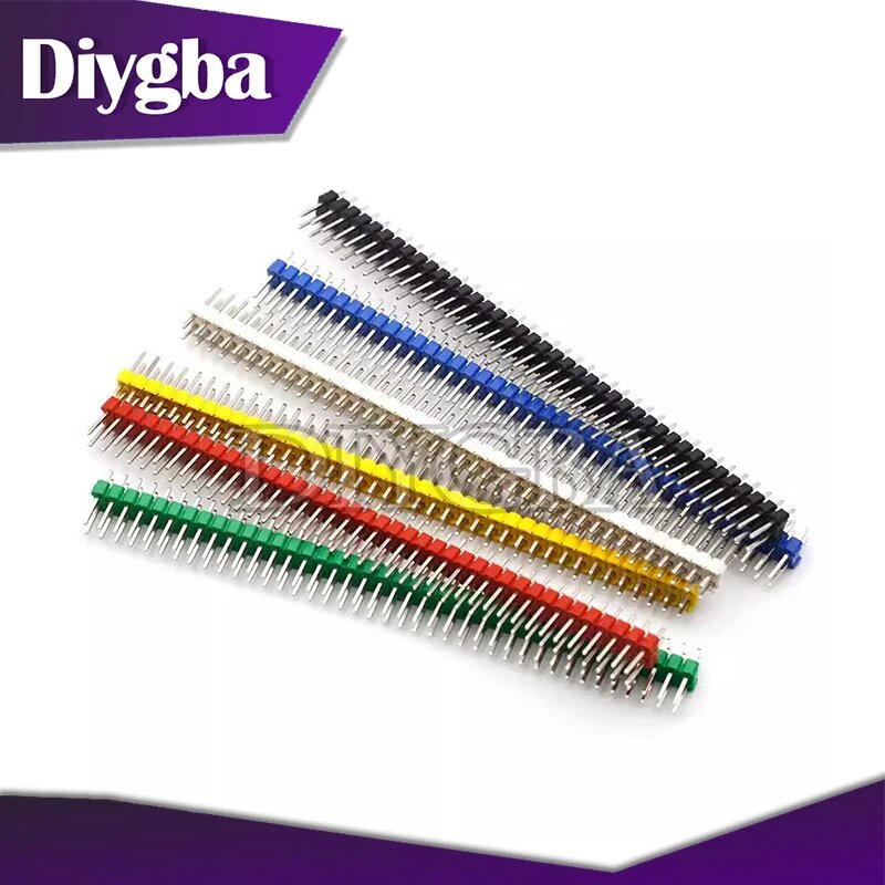 Двухрядные штырьковые разъёмы 2,54 мм 2x40-Black