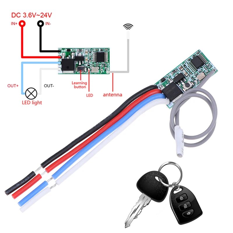 ZLinKJ Беспроводной релейный приемник 433 МГц