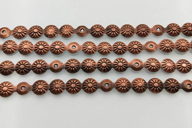 Бронзовые и серебряные декоративные ленты для обивки 5 м red bronze 11mm