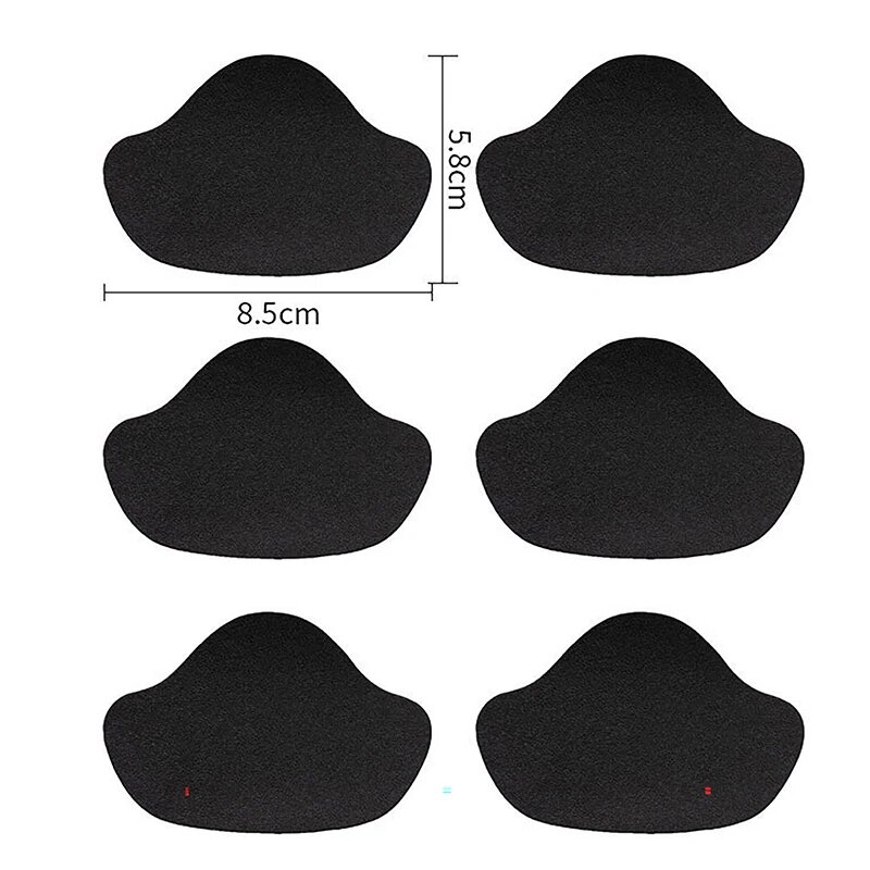 Антиизносостойкие накладки на пятку для обуви 6 шт. Черный, Black