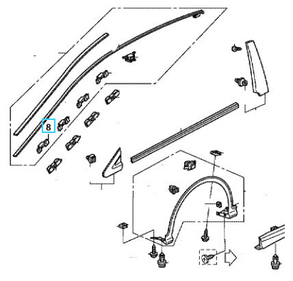 Фиксатор A, ветровое стекло (Оригинал)