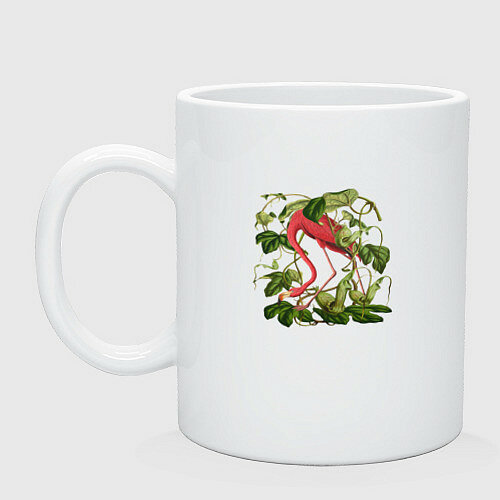 Фламинго акварель Керамическая кружка