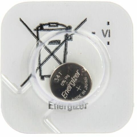 Батарейка цинковая Energizer Silver Oxide, 341 (SR714SW) 1.5В, блистер, 1 шт.